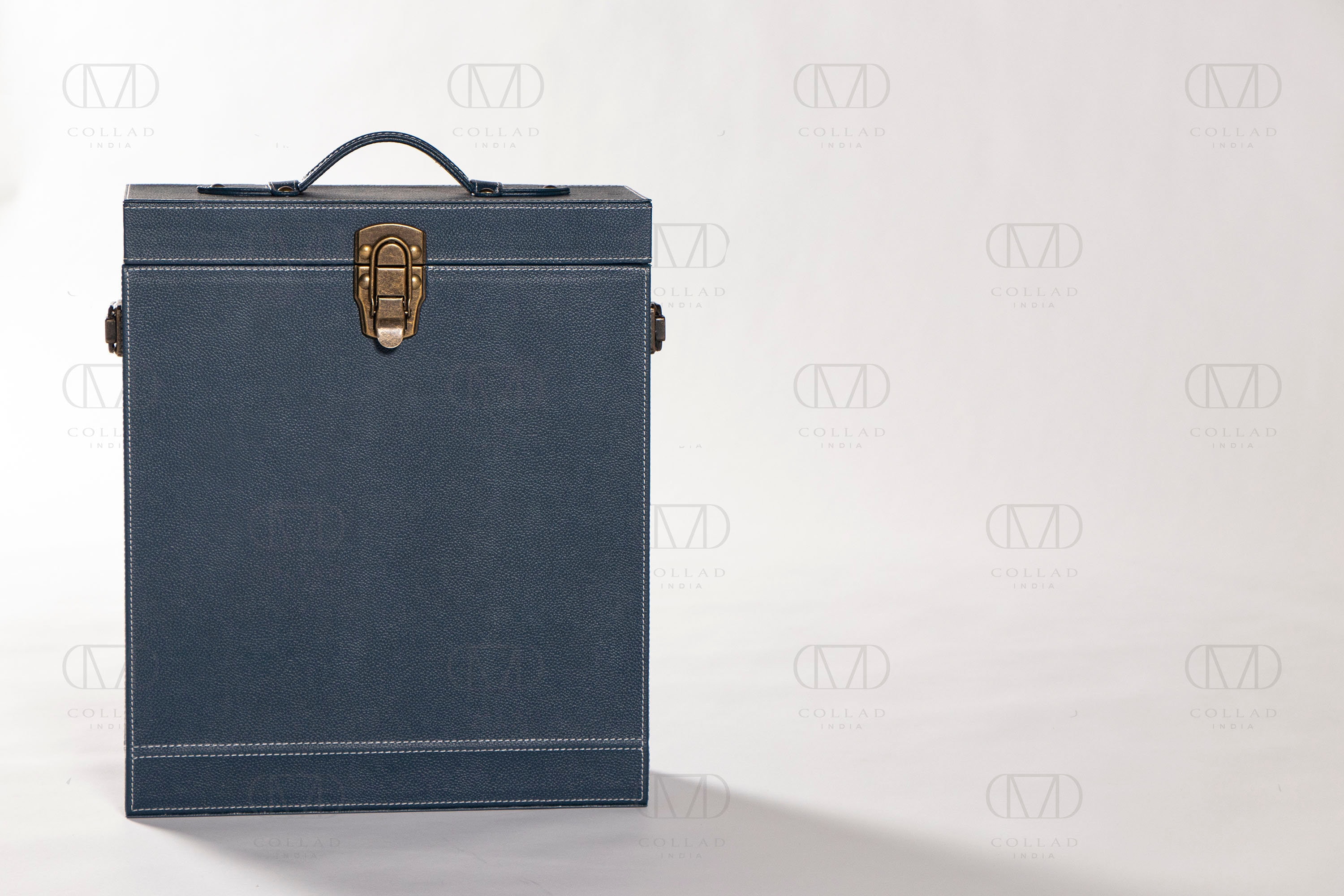 Bar Box, Leather Portable Bar, Leather Briefcase Bar to Carry 3 Bottles ...