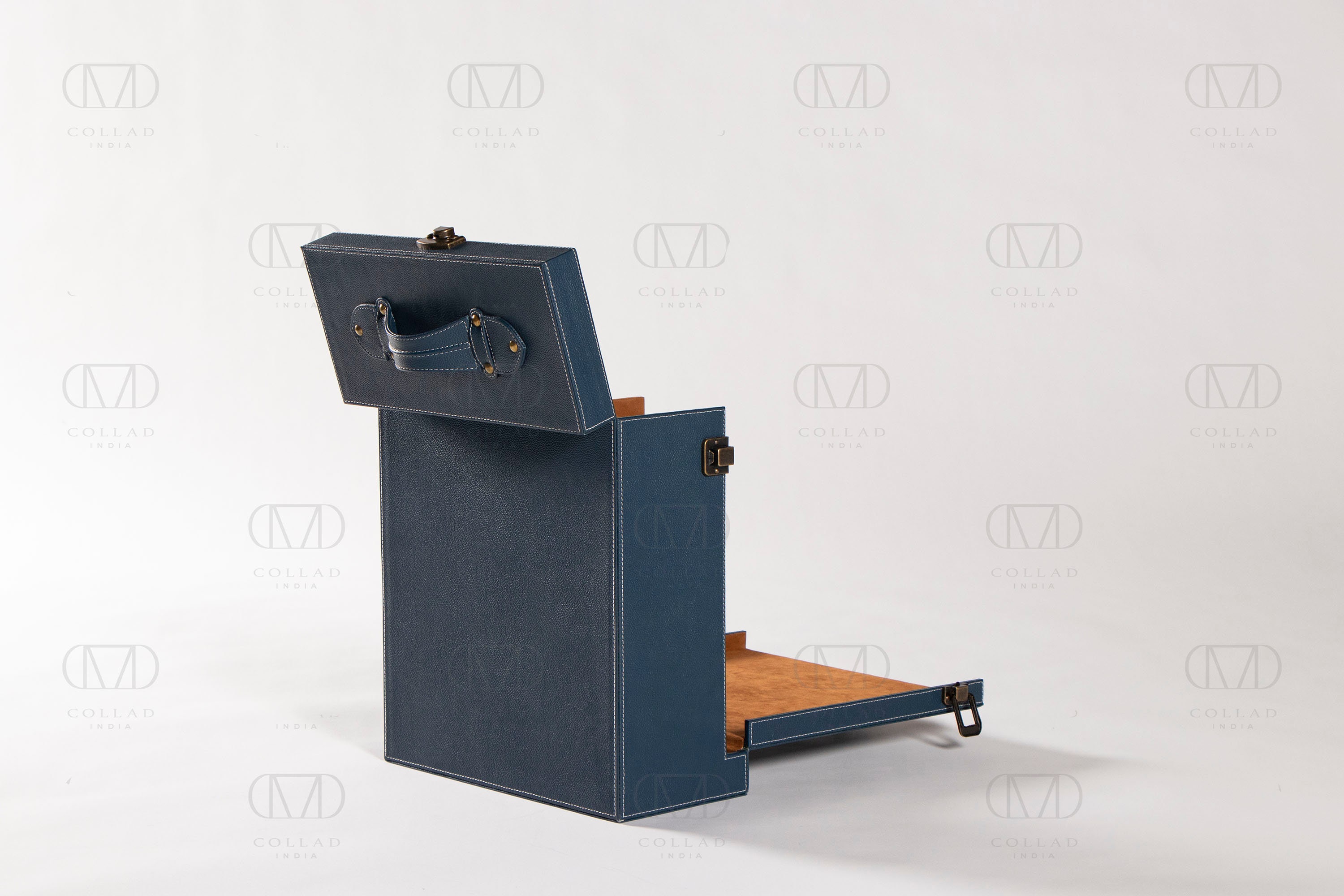 Bar Box, Leather Portable Bar, Leather Briefcase Bar to Carry 3 Bottles ...