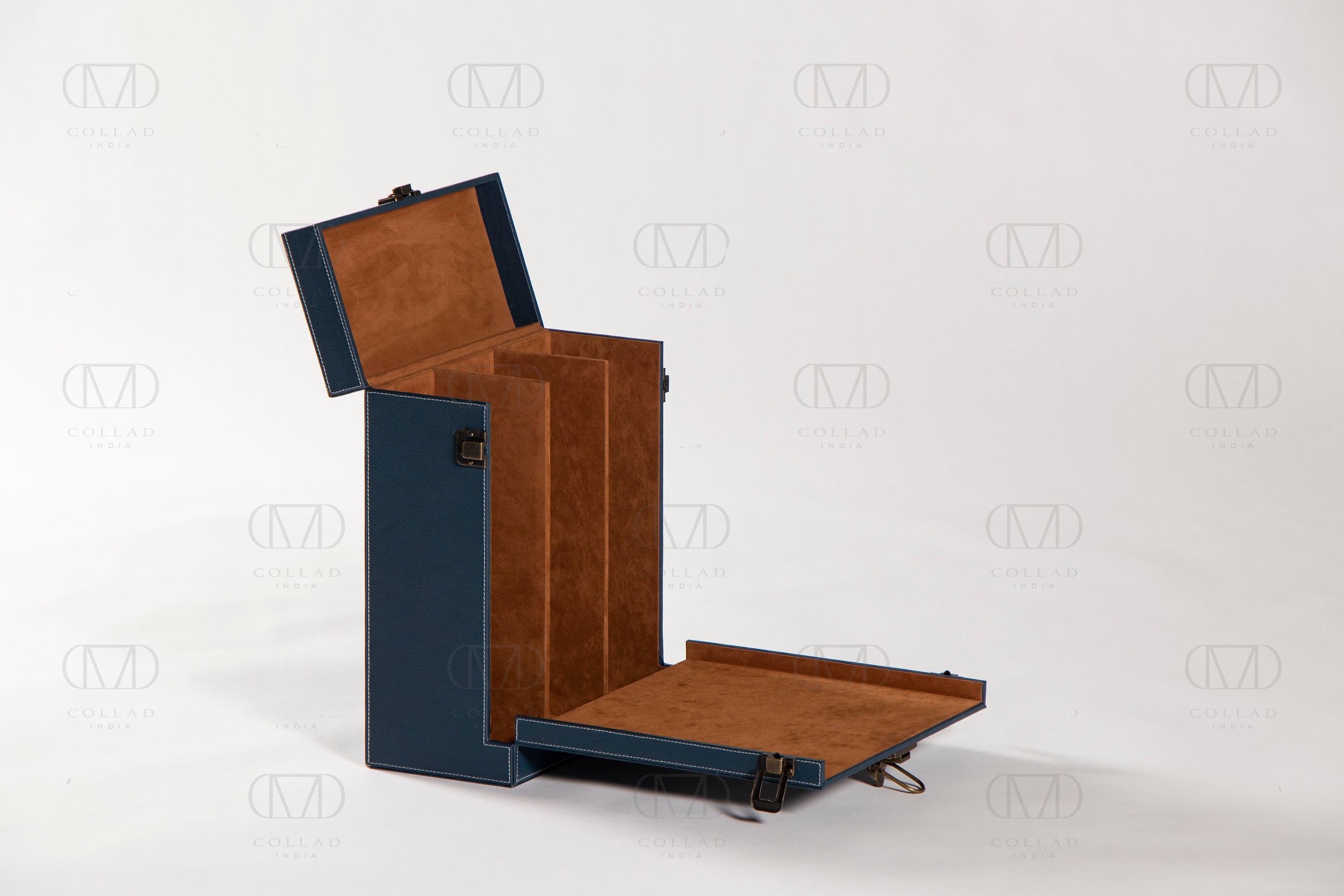 Bar Box, Leather Portable Bar, Leather Briefcase Bar to Carry 3 Bottles ...