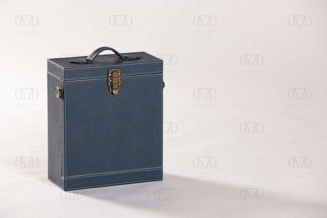 Bar Box, Leather Portable Bar, Leather Briefcase Bar to Carry 3 Bottles ...