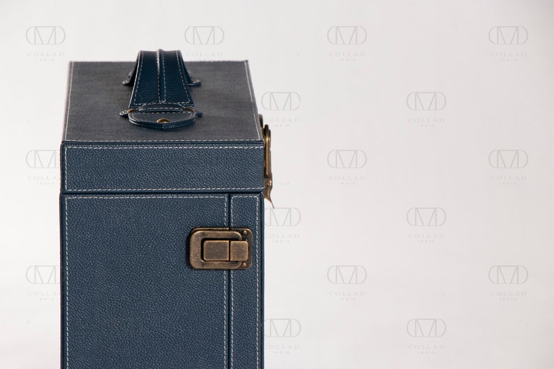 Bar Box, Leather Portable Bar, Leather Briefcase Bar to Carry 3 Bottles ...