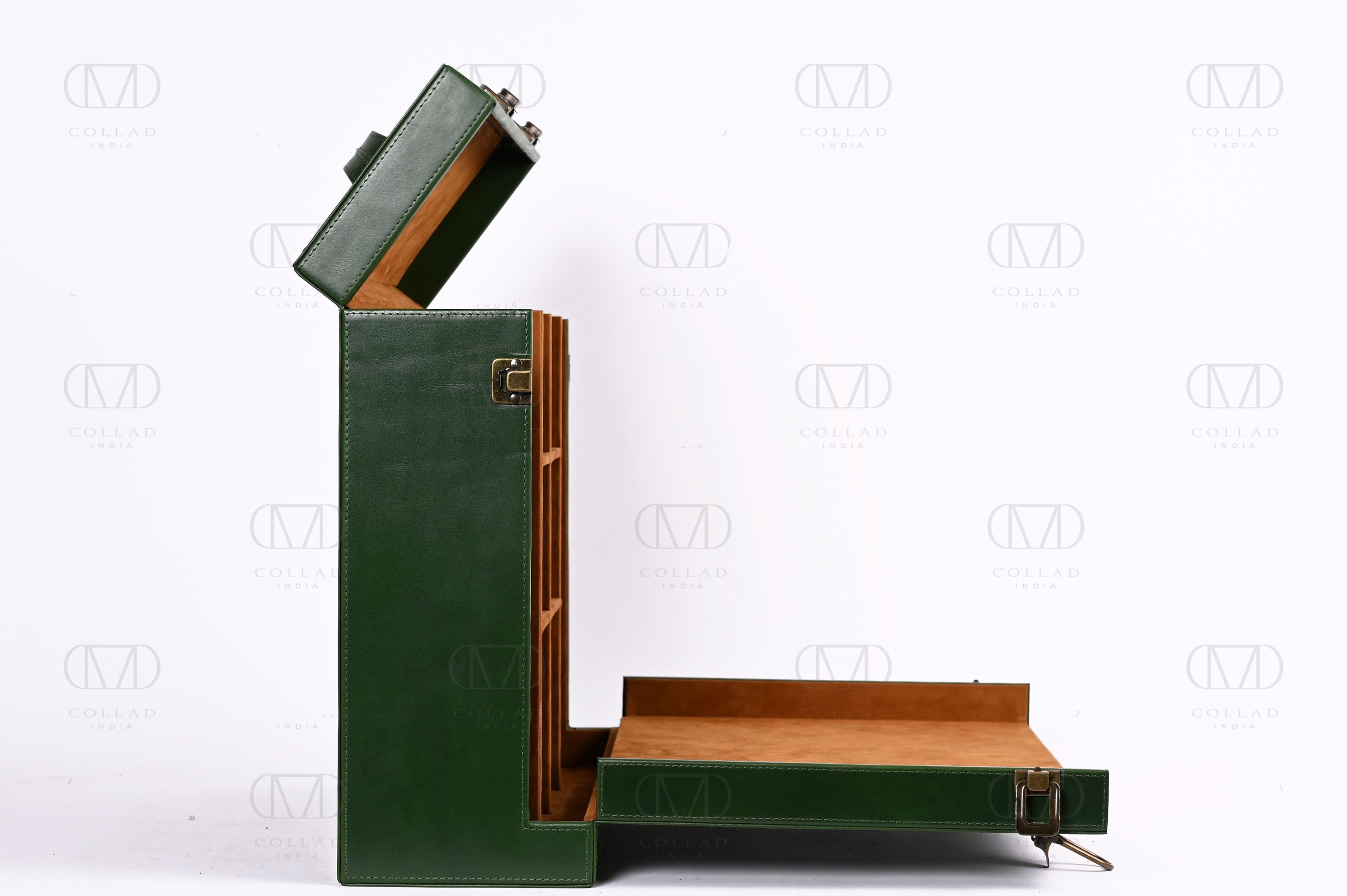 MCM Bar, Handmade Full Grain Portable Leather Bar Set, Perfect Gift for ...