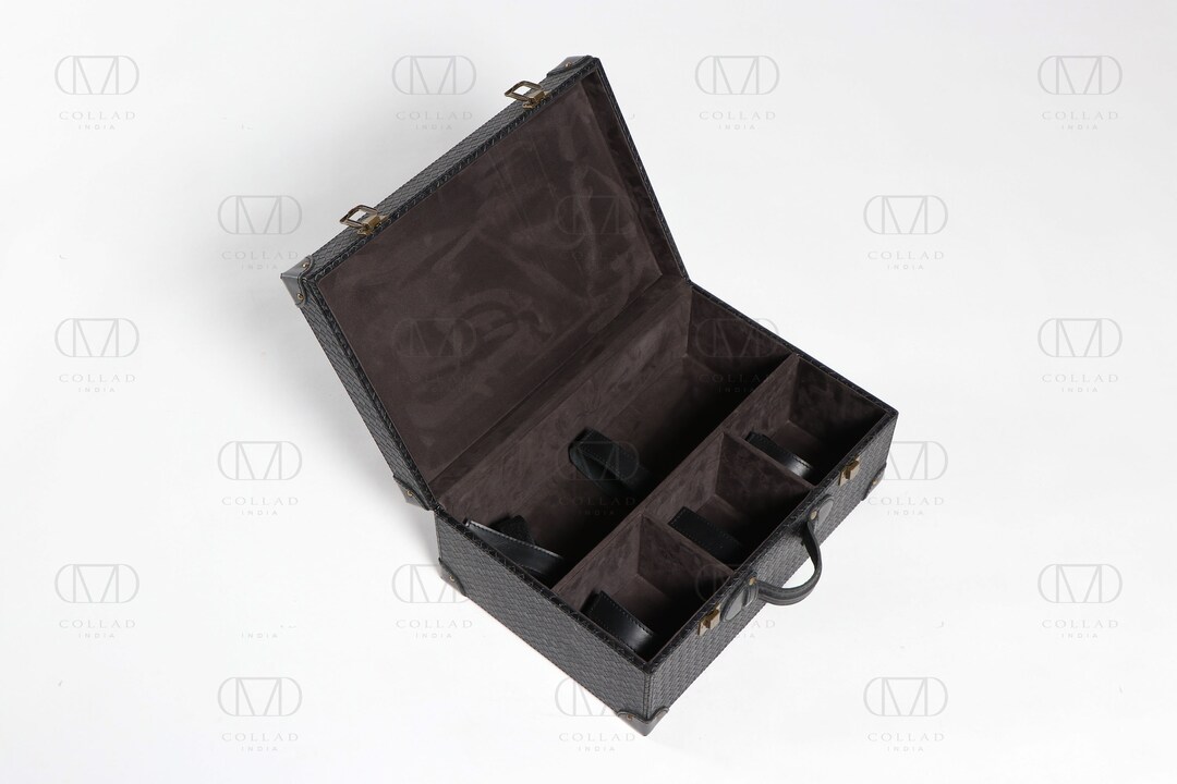 Bar Box, Leather Portable Bar, Leather Briefcase Bar Full Grain Leather ...