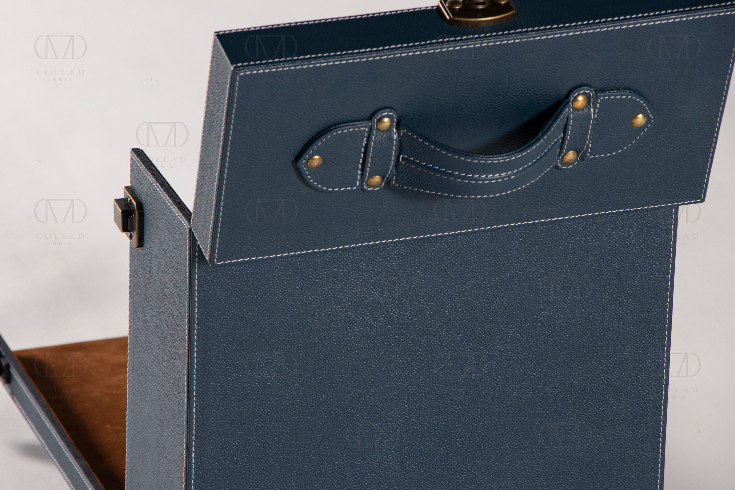 Bar Box, Leather Portable Bar, Leather Briefcase Bar to Carry 3 Bottles ...