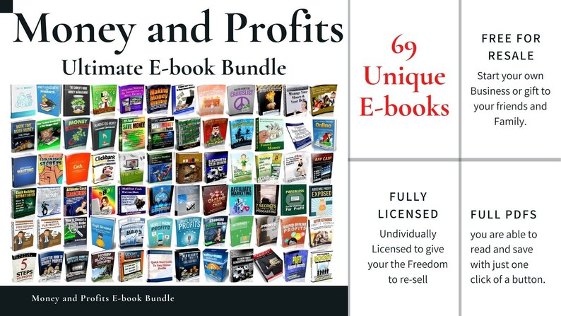 Best Ultimate Mega Ebook Bundle Money Cash Profits - Etsy