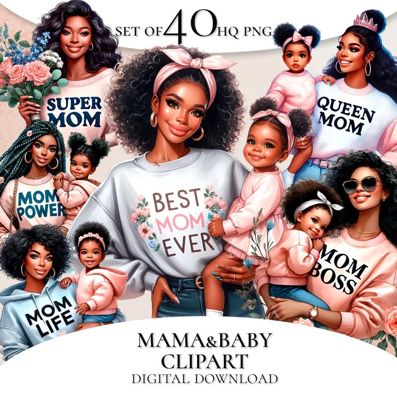 Mothers Day Clipart - Etsy