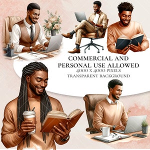 Black Men Clipart Bundle: African American Illustrations (digital ...
