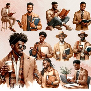 Black Men Clipart Bundle: African American Illustrations (digital ...