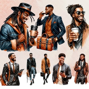 Black Men Clipart Bundle: African American Business Illustrations ...