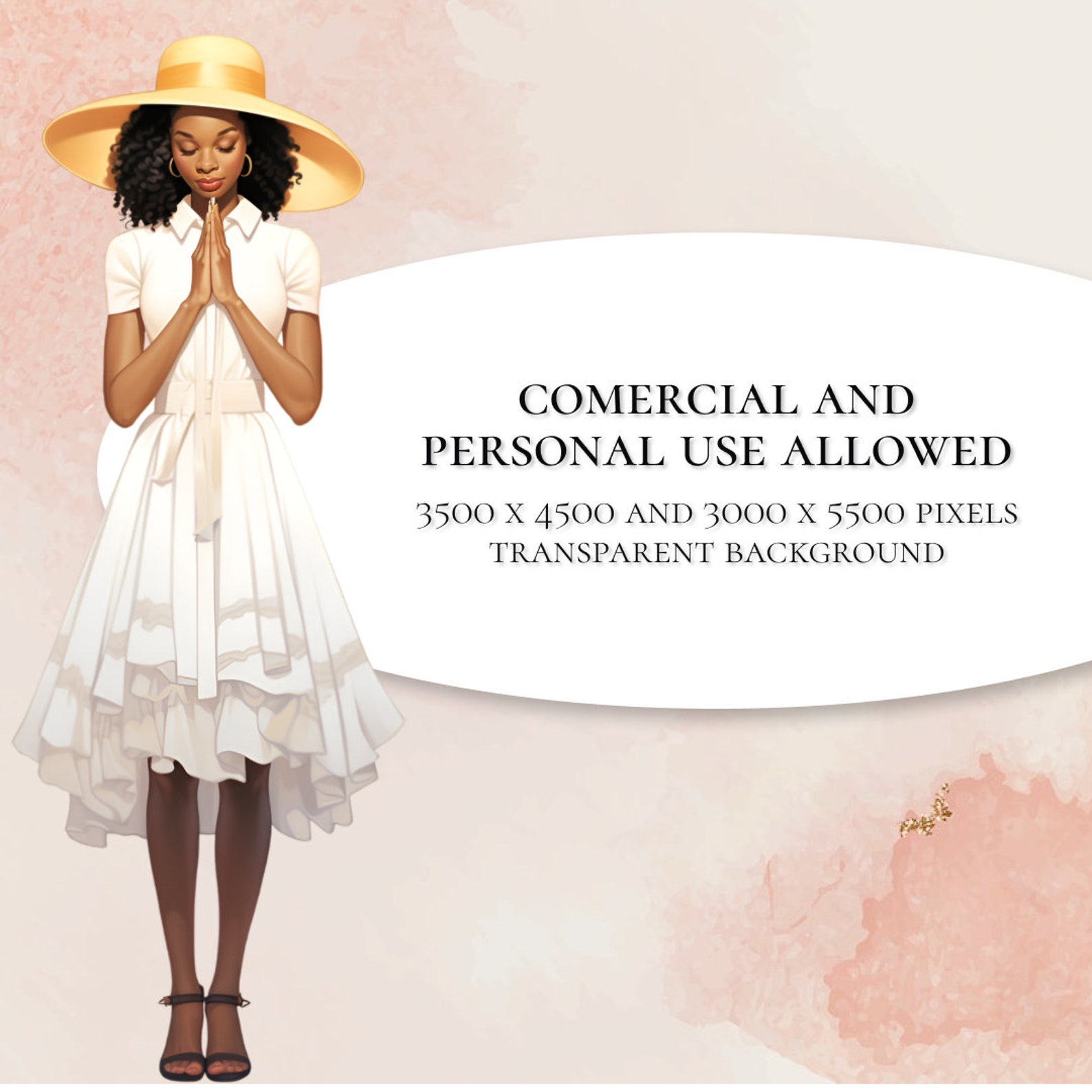 Praying Sisters Clipart, Black Women Clipart, Women of Color Clipart ...