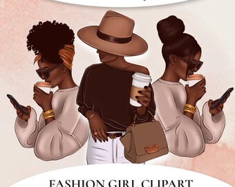 Black Women Clipart Planner Girl Clipart Office Girl - Etsy