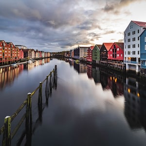 Beautiful Picturesque Scene From Trondheim Norway, Digital File, Wall ...