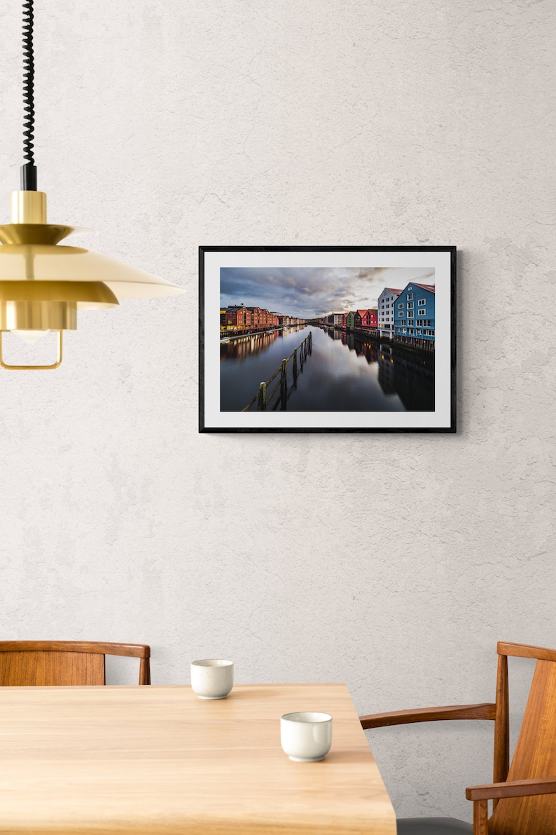 Beautiful Picturesque Scene From Trondheim Norway, Digital File, Wall ...
