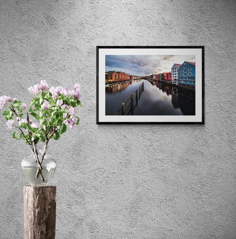 Beautiful Picturesque Scene From Trondheim Norway, Digital File, Wall ...