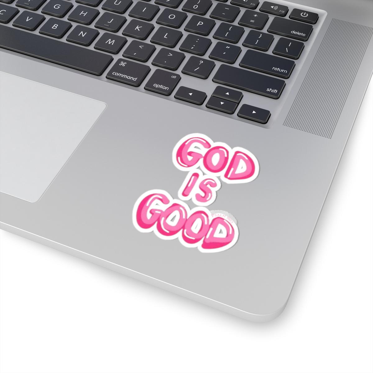 God is Good Sticker | Pink Bubble Letter Kiss-cut Vinyl Sticker - Etsy