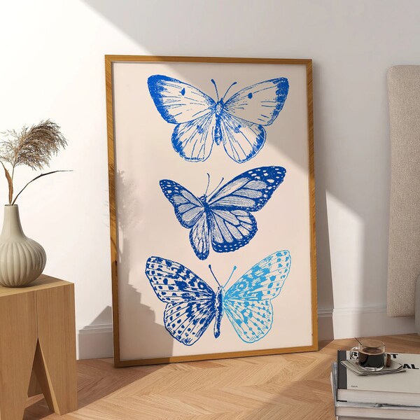 Preppy Posters Blue - Etsy