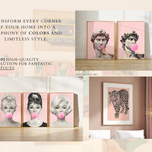 300 Retro Pop Art Wall Collage Kit, Vintage Pop Art Photos Prints, Pop ...