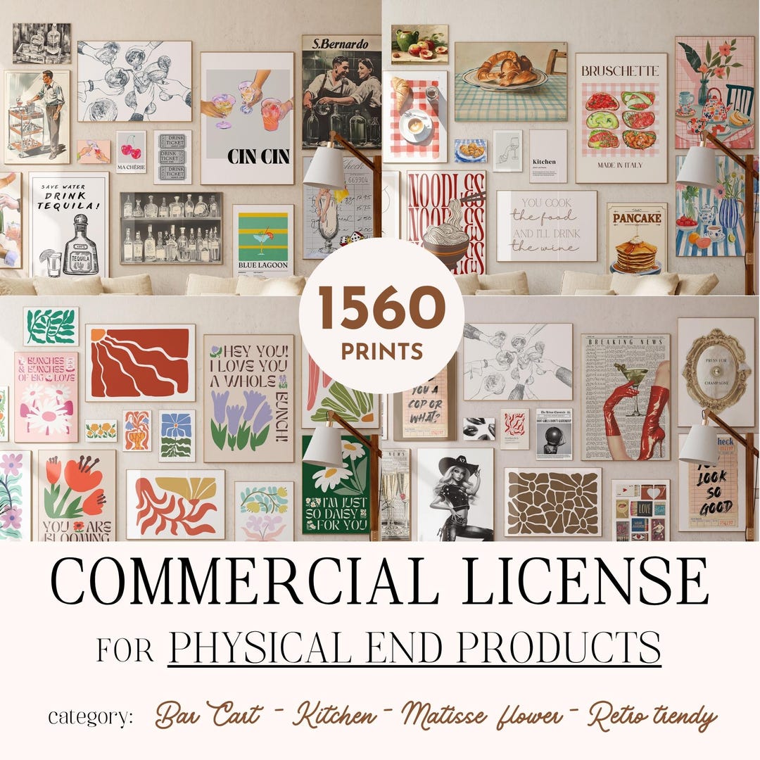 Commercial License for 1560 Physical Wall Art Prints - Etsy