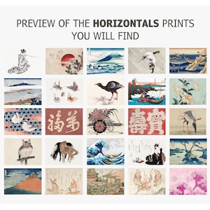 Maximalist Japanese Wall Art, Eclectic Vintage Gallery Wall Set ...