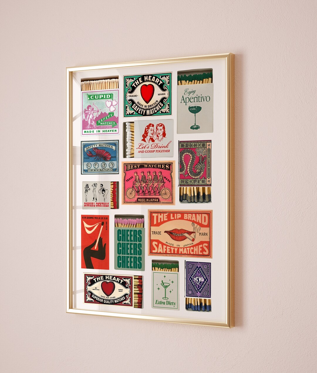 Vintage Matchbox Art Print, Retro Matchbook Poster (digital Download ...