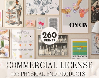 Commercial License for 600 Wall Art Prints, Physical Products Only - Etsy
