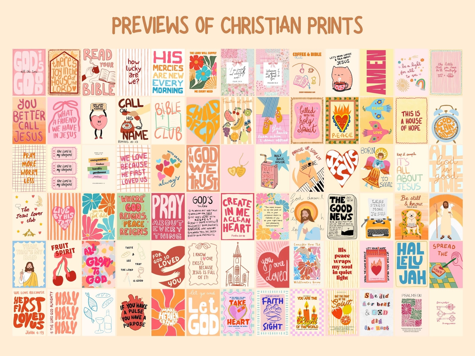 550+ Christian Wall Art Bundle, Trendy Faith Prints, Bible Verse Decor ...