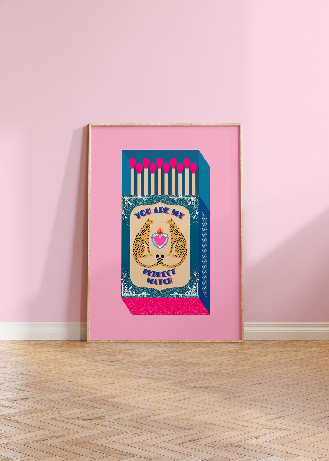 Matchbox Print, Pink Matchbox Poster, Trendy Wall Art, Preppy Print ...