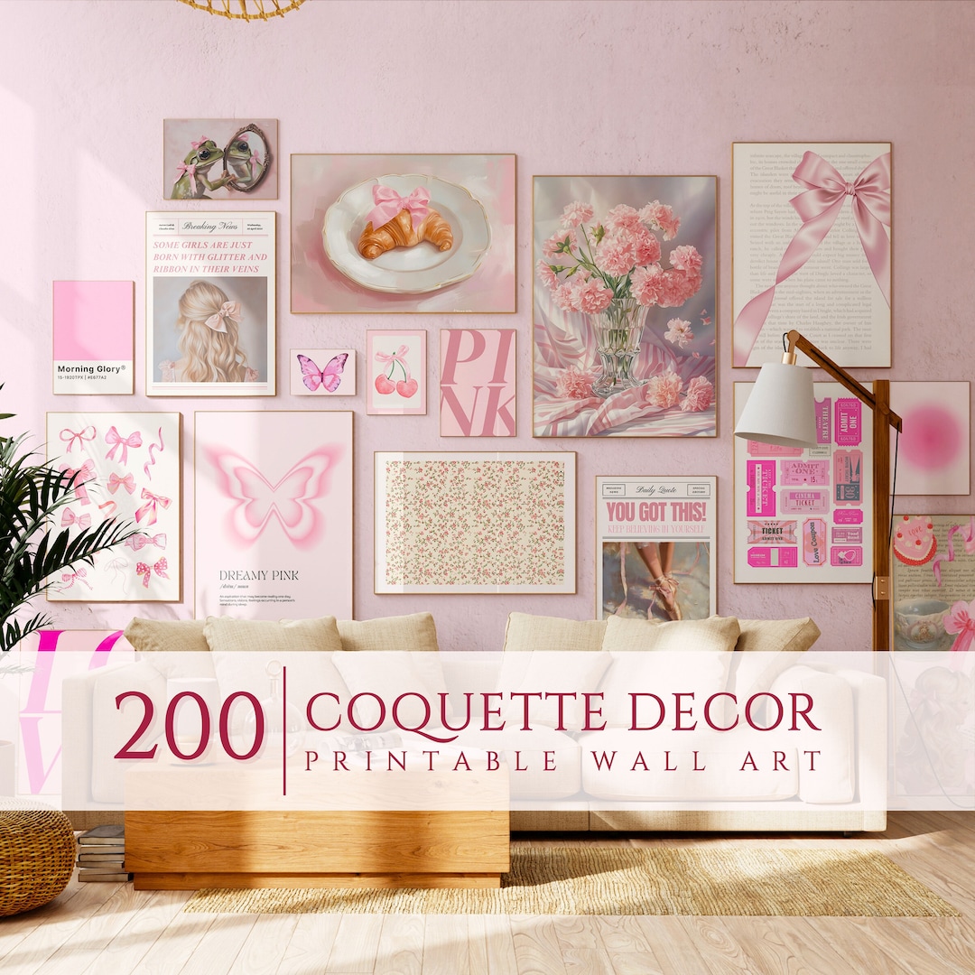 200 Coquette Wall Art, Coquette Room Decor, Vintage Coquette, College ...
