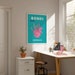 Preppy Beach Posters Set of 3 Prints Blue Girly Wall Art Beachy Room ...