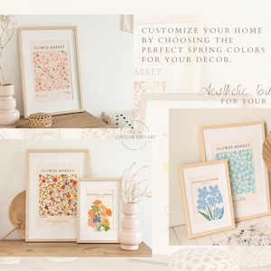 Flower Market Print Set of 100 Flower Gallery Wall Set, Trendy Floral ...