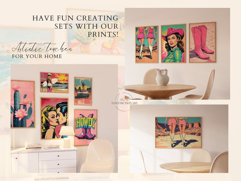 300 Retro Pop Art Wall Collage Kit, Vintage Pop Art Photos Prints, Pop ...
