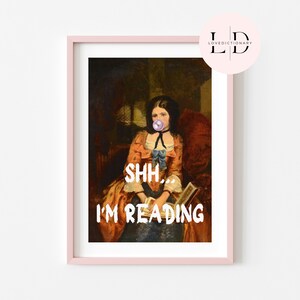 Shh Im Reading Altered Art - Etsy