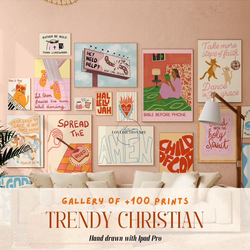 Christian Colourful Art - Etsy UK