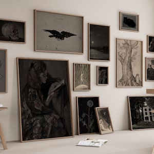 Dark Academia Decor, Mega Bundle Set of 300 Prints,moody Dark Printable ...