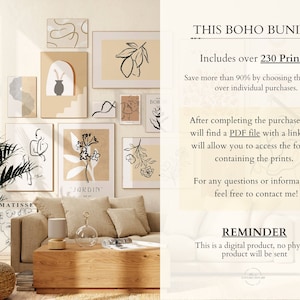 Boho Wall Collage Mega Bundle, Set of 220 Prints, Geometric Dorm Wall ...