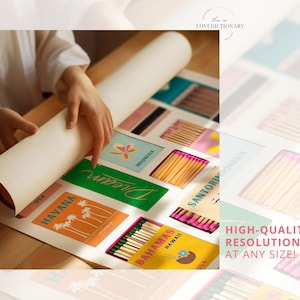 Preppy Travel Matchbox Print, Trendy Matches Poster, Matchbook Wall Art ...