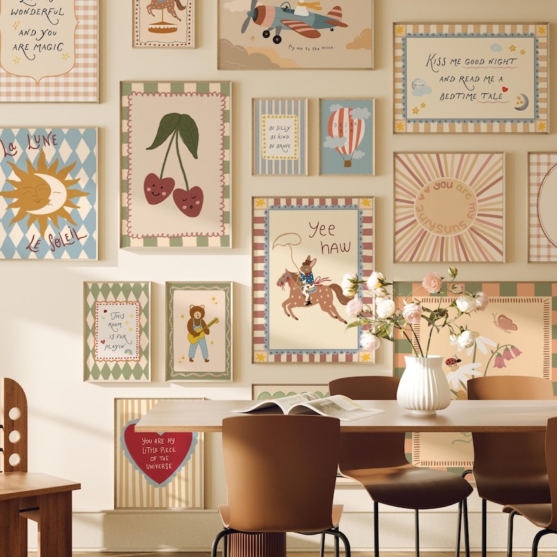 Boho Nursery Wall Art Bundle, Neutral Gender Neutral Prints (digital ...