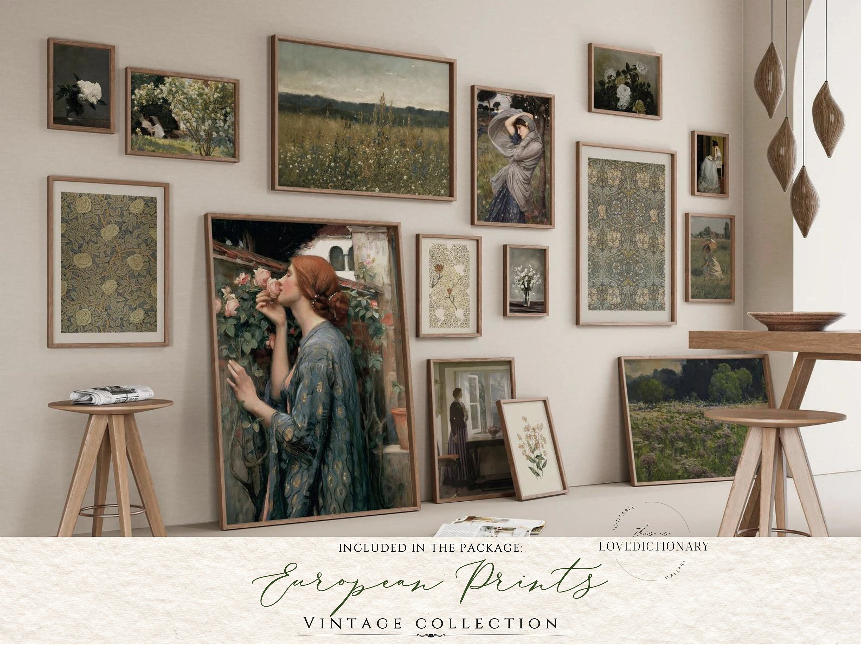 Vintage Wall Art Print Set, Famous Artist Painting, Farmhouse Home ...
