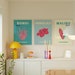 Preppy Beach Posters Set of 3 Prints Blue Girly Wall Art Beachy Room ...