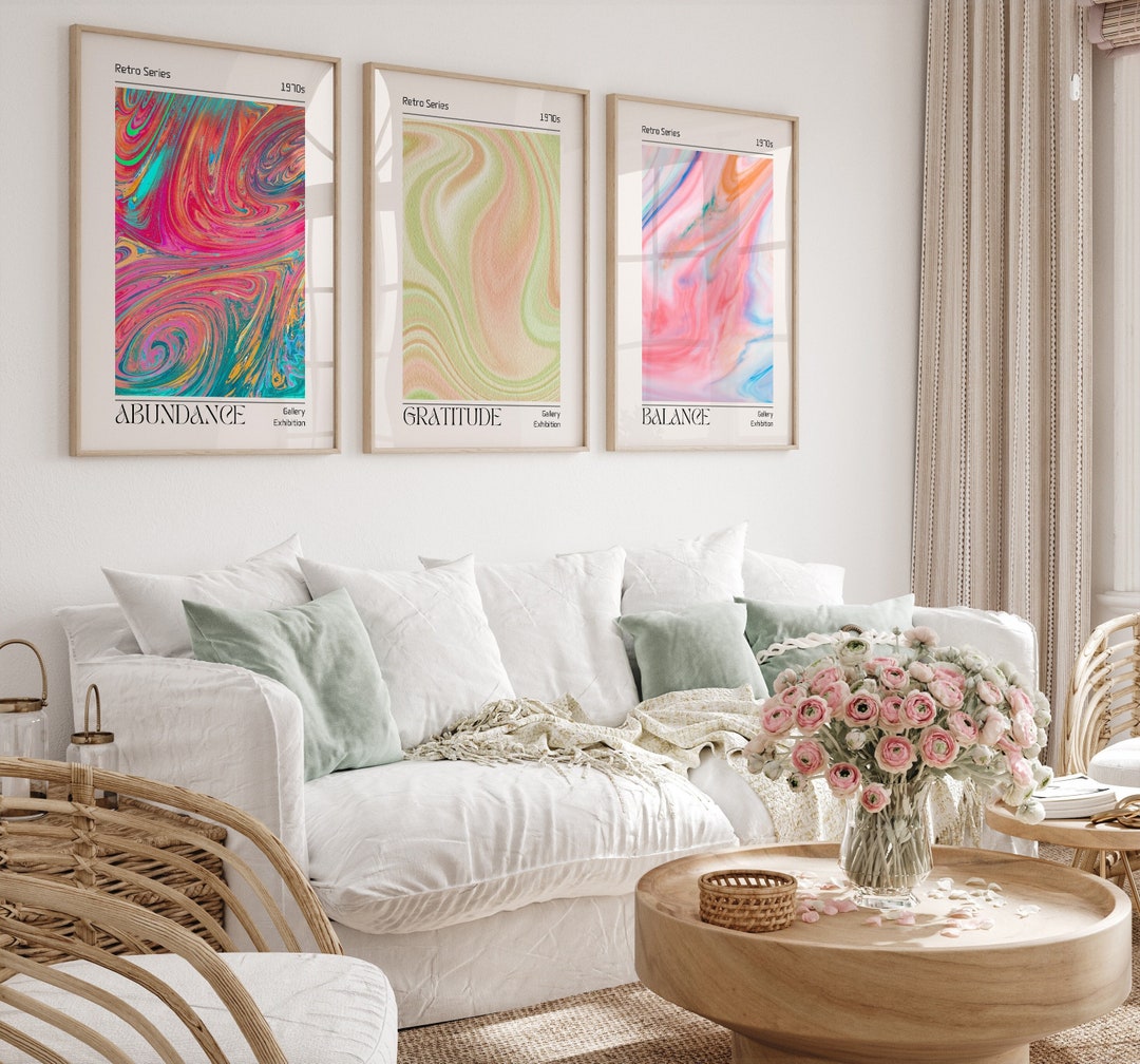 Aura Poster, Psychedelic Print, Retro Gradient Poster, 70s Poster ...