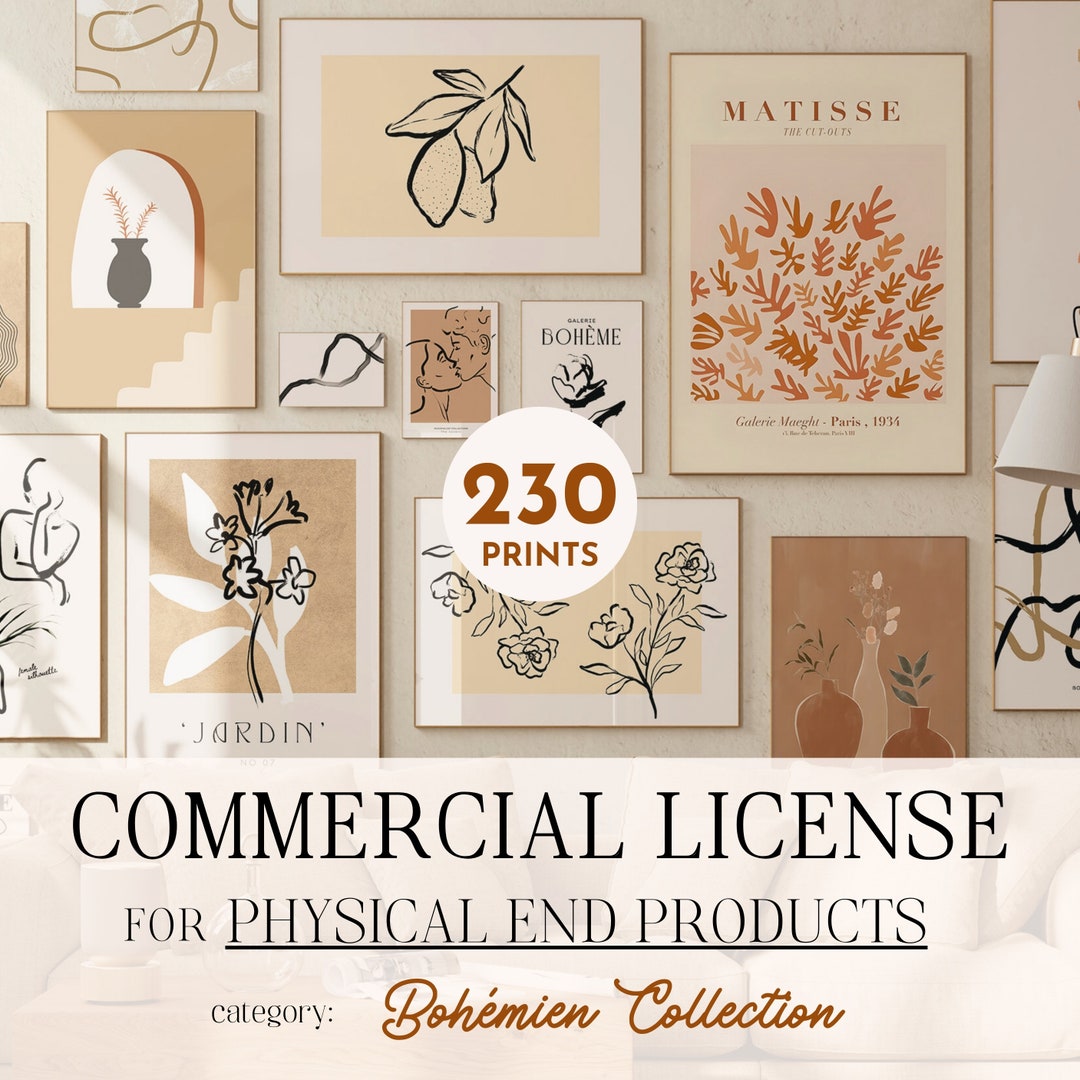 Commercial License for 230 Physical Wall Art Prints - Etsy
