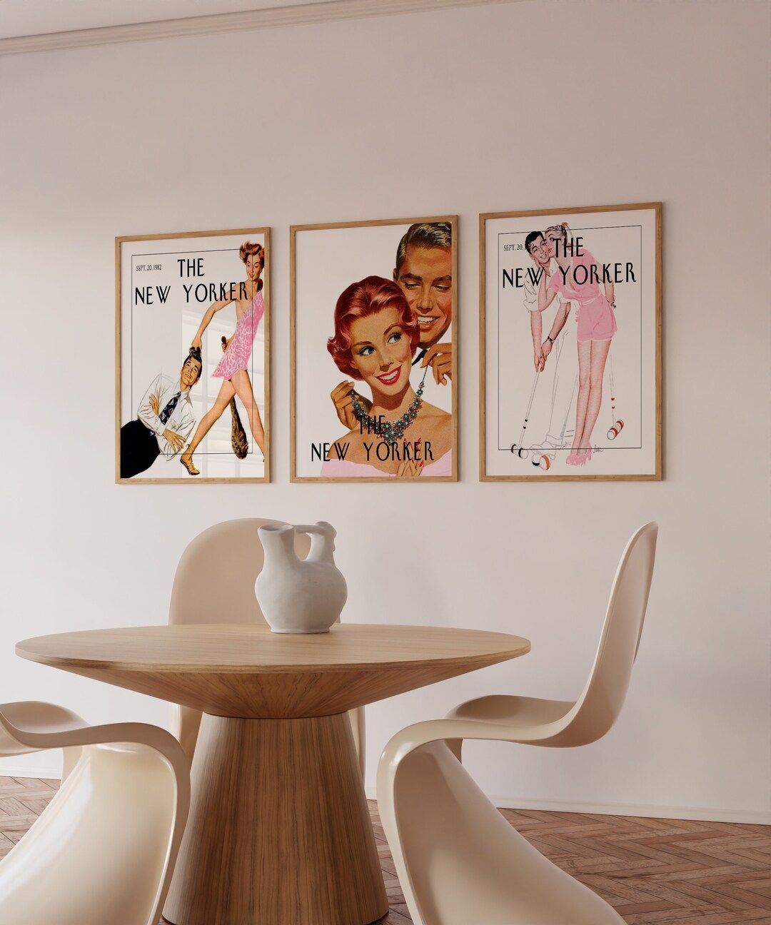 Pastel Magazine Cover Poster Set of 3,magazine Cover Art,trendy Wall ...