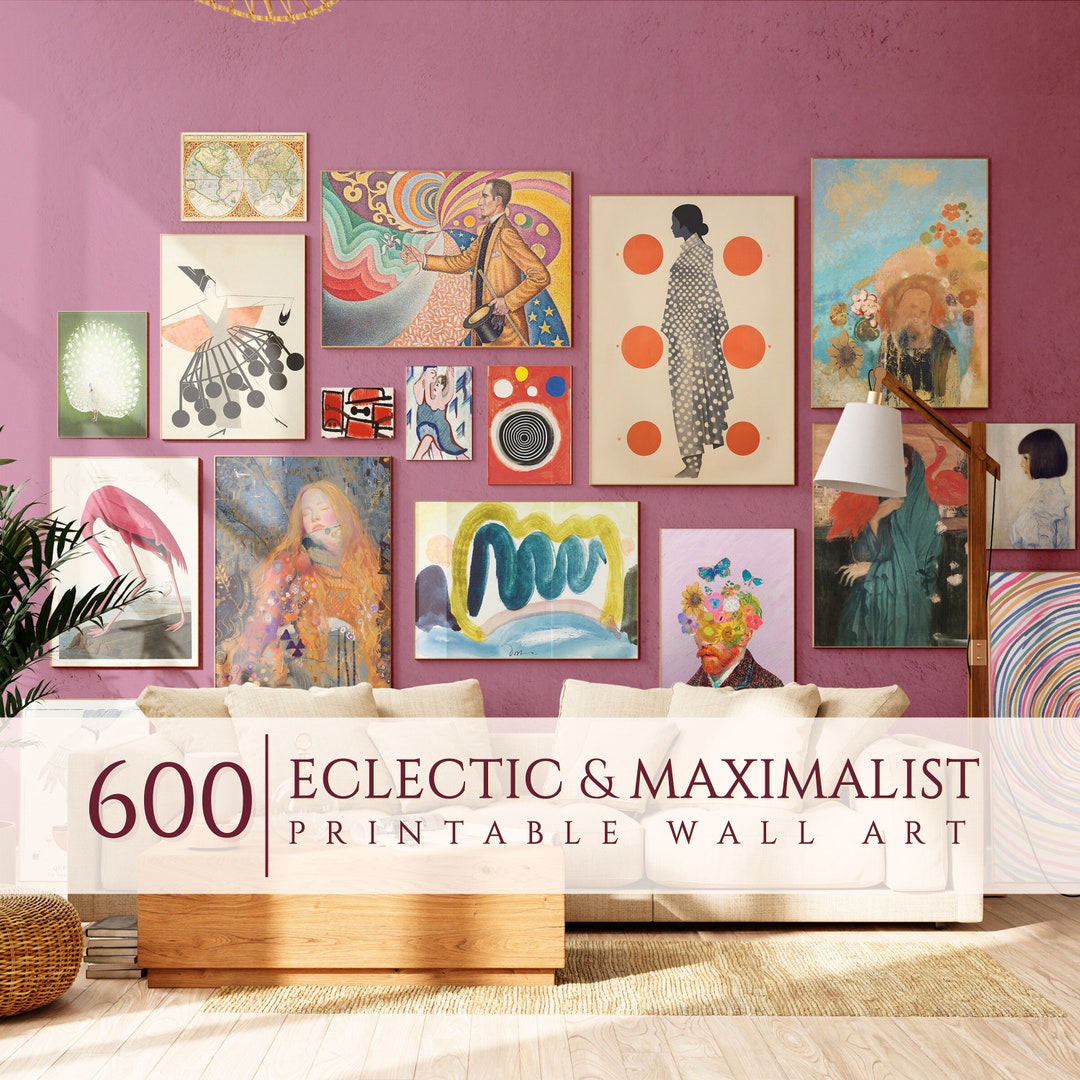 MEGA BUNDLE of Eclectic Gallery Wall Set, Maximalist Wall Art, Vintage ...