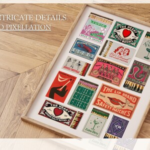 Custom Matchbox Print, Trendy Matches Poster, Retro Matchbox Wall Art ...