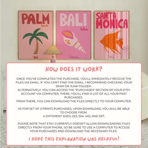 Preppy Beach Posters Set of 3, Preppy Travels Wall Art, College Room ...