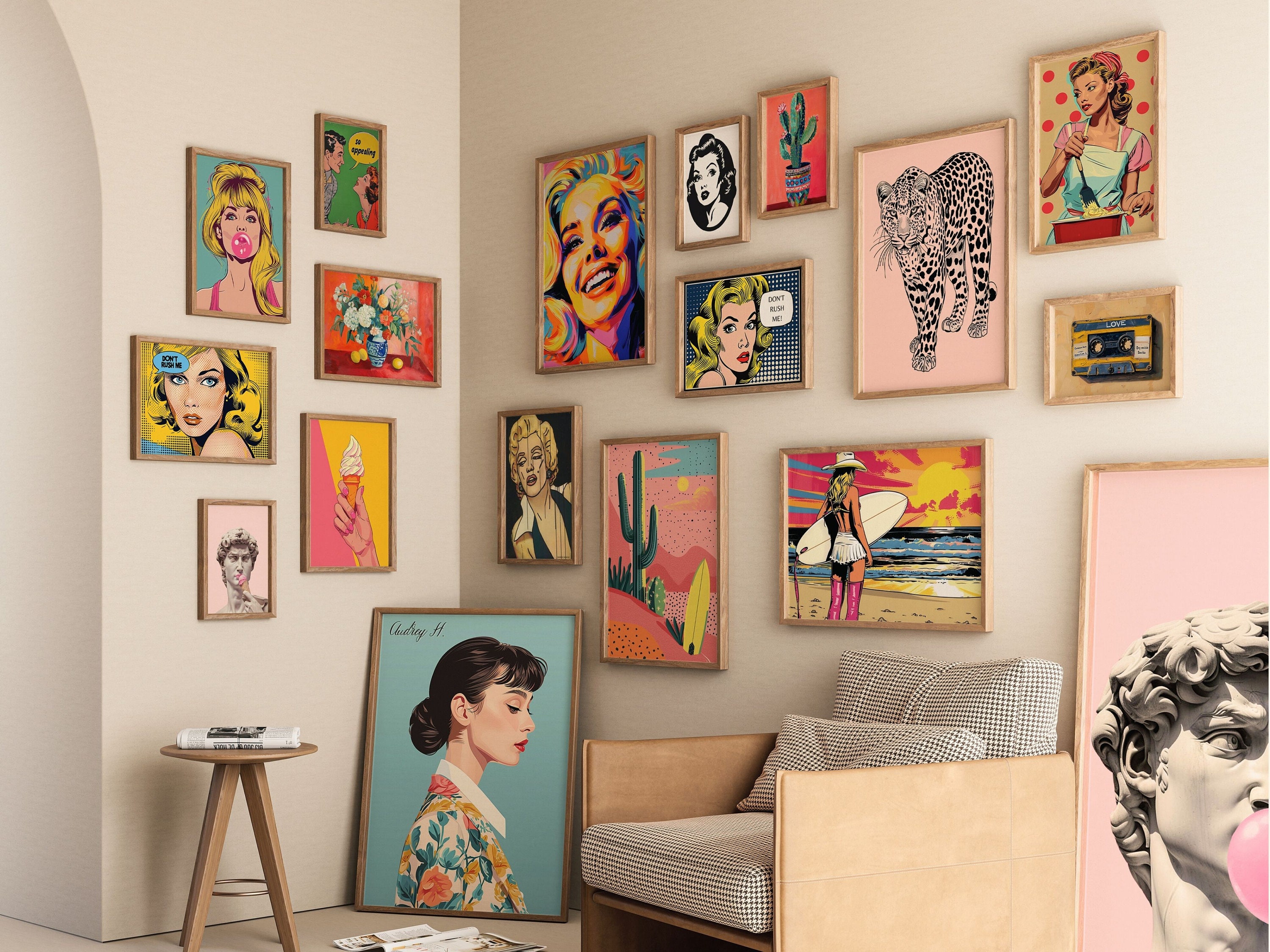 300 Retro Pop Art Prints, Wall Collage Kit (digital Download) - Etsy