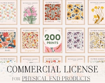Commercial License for Set of 380 Wall Art Bundle, Poster Set License ...
