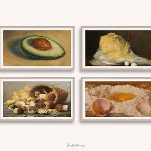 FRAME TV Art Vintage Kitchen Bundle, Vintage Kitchen Paintings, Dining ...