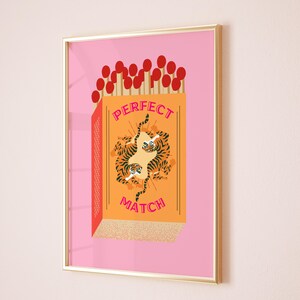 Matchbox Print, Pink Matchbox Poster, Trendy Wall Art, Preppy Print ...
