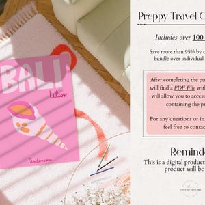 Preppy Travel Poster Set, Trendy Gallery Wall Art (digital Download) - Etsy